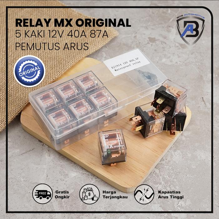 Jual Relay Kaki 5 Pin 87A Pemutus Arus 12V 40A MX Mobil & Motor ...