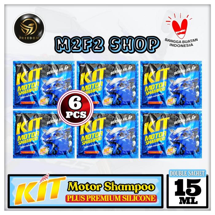 Jual KIT Wash Motor Shampoo Premium Silicon Double Sachet 15 ml (6 Pcs ...