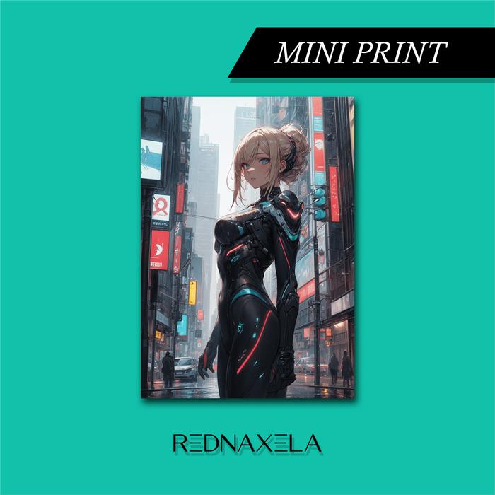 Jual Mini Print A6 - High-Tech Sentinel: Watcher of the Rainy City ...