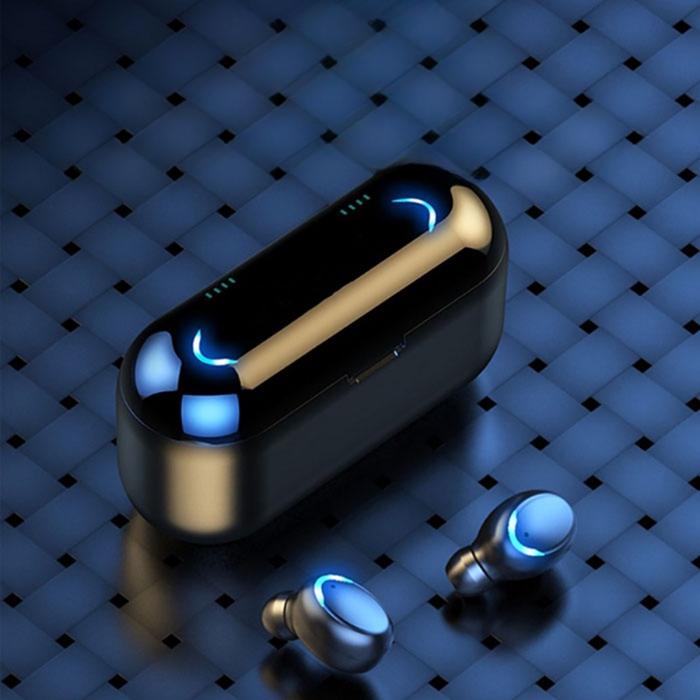 Promo Earphone Bluetooth TWS With Powerbank Extra Bass LED Battery ...
