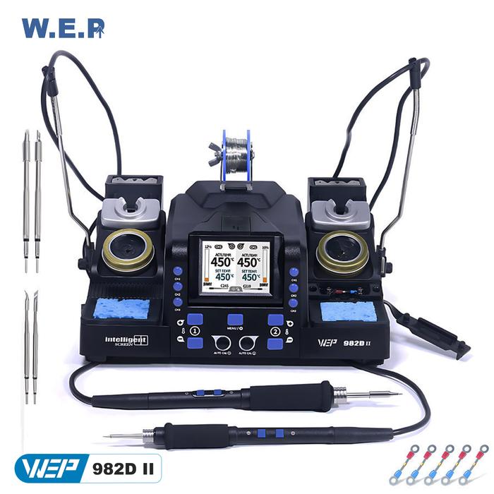 Promo WEP 982D-II 2in 1 Soldering Station Temperature Adjustable Rework ...
