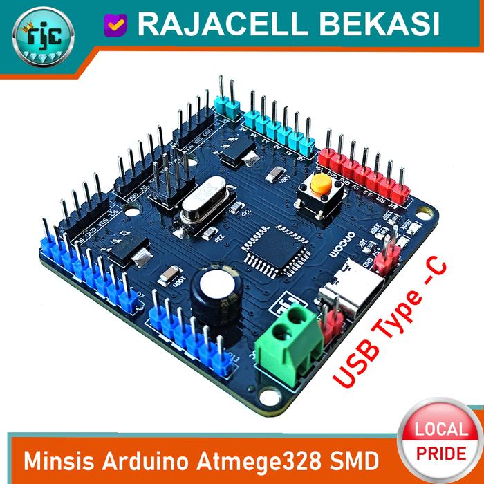 Jual Board Minsis Minimal Sistem Atmega Arduinoo Promini Nano Atmega328P Atmega8 SMD - USB Type ...
