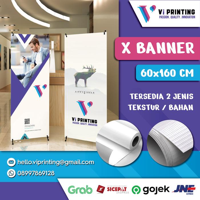 Promo X BANNER MURAH 60x160 BAHAN FLEXY / ALBATROS LAMINASI DOFF ...