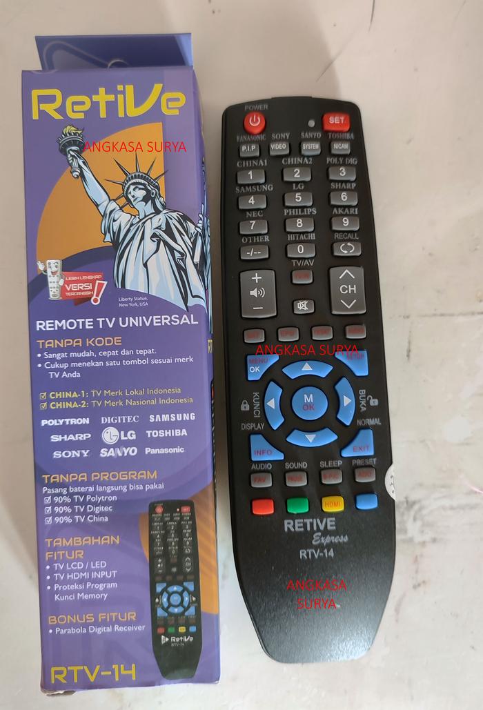 Jual REMOTE TV UNIVERSAL RETIVE RTV REMOT MULTI TV Tabung, LCD, LED - Kota Surabaya ...