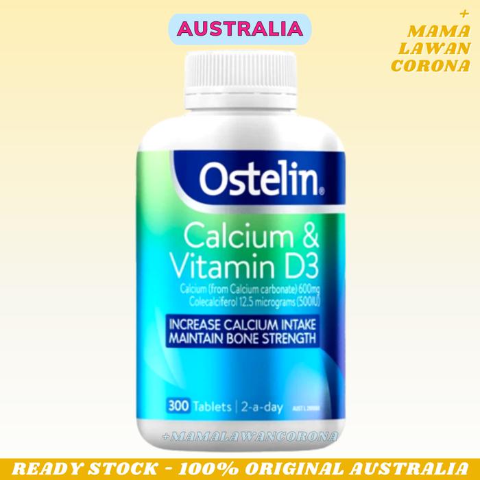 Jual Ostelin Vitamin D3 1000IU 300 Capsules D 1000 IU Calcium 130 Cal ...