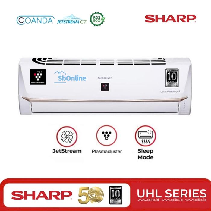 Jual SHARP AH-AP5UHL AC SPLIT 1/2 PK LOW WATT PLASMACLUSTER SAYONARA PANAS J60 SERIES THAI ...
