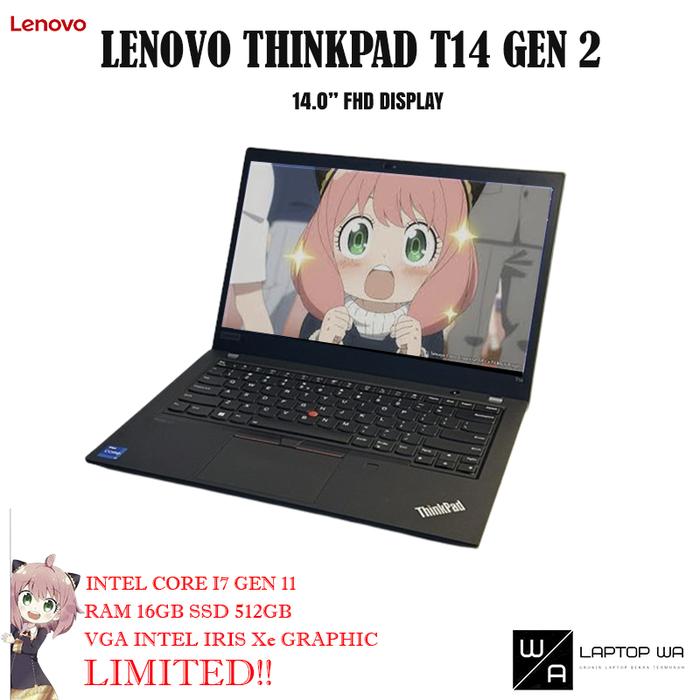 Jual LENOVO Thinkpad T14 Gen 2 Core i7 Gen 11 RAM 16GB SSD 512GB Intel ...
