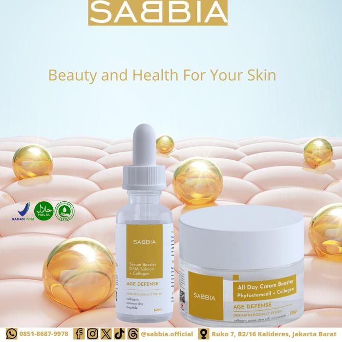Jual 1 paket skin care sabbia serum booster & all day cream booster ...