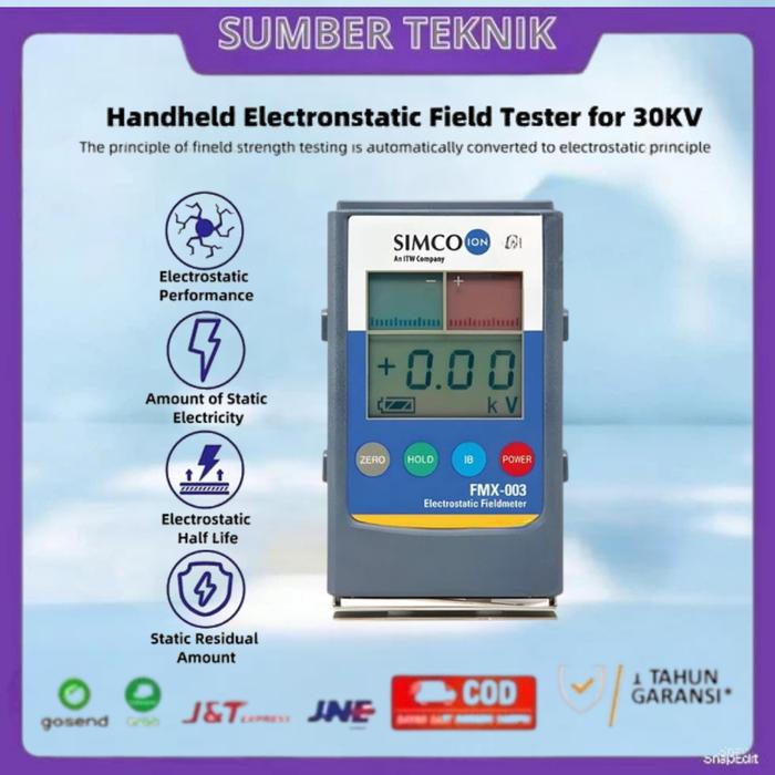 Jual FMX-003 ESD Test Meter/ Electrostatic Field meter Handheld simco ...