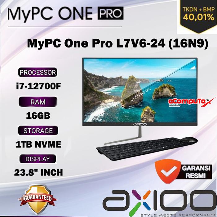 Jual PC AIO Axioo MyPC One Pro L7V6-24 (16N9) i7-12700F 16GB 1TB NVME RTX 3050 6GB VGA 23,8 ...