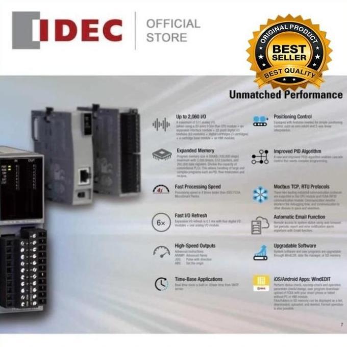 Jual Plc Idec Fc6A-C16R1Ce Plc 16Io 24Vdc Relay Original Plc - Jakarta ...