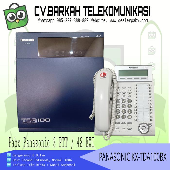 Jual Pabx Panasonic KX-TDA100 Kapasitas 8 PTT / 48 Extension + KX-DT333 - Kota Bekasi - Pabx ...