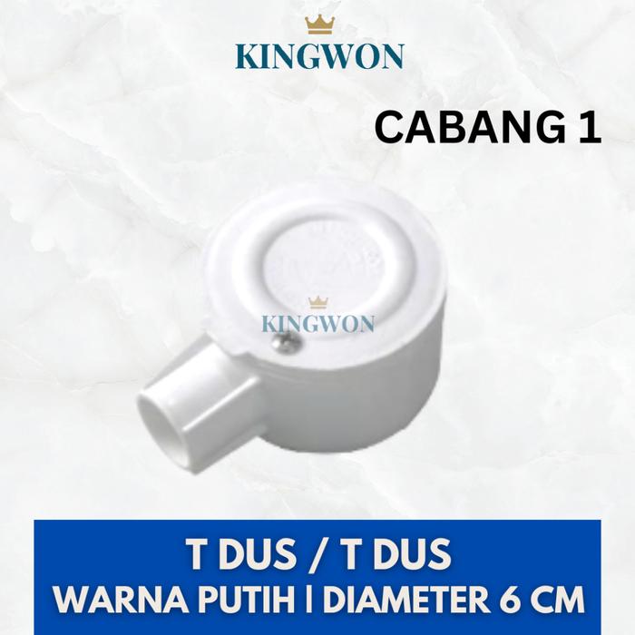 Promo [ PAKET 12 PCS ] T DUS T DOS CABANG 1/2/3/4 PUTIH 20 MM / CROSS ...