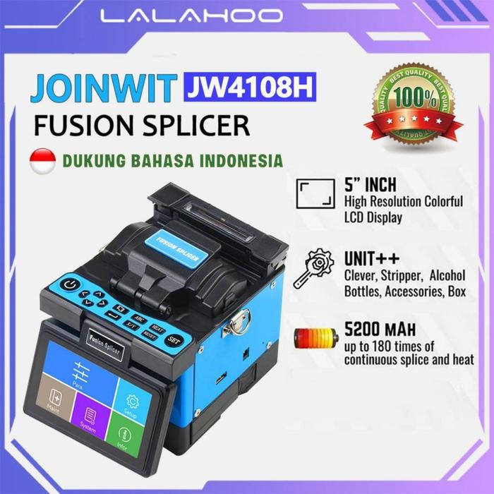 Jual Fusion Splicer 100% ORI Joinwit JW4108H 7s Splicing 15s Heating 4 ...