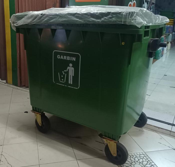 Jual Dust Bin 1100 Liter HPDE Garbin Gerobak Bak Tempat Sampah Besar ...