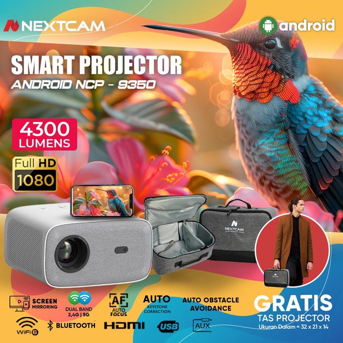 Promo Nextcam Projector Proyektor Wireless Android Full HD 4300lumens ...