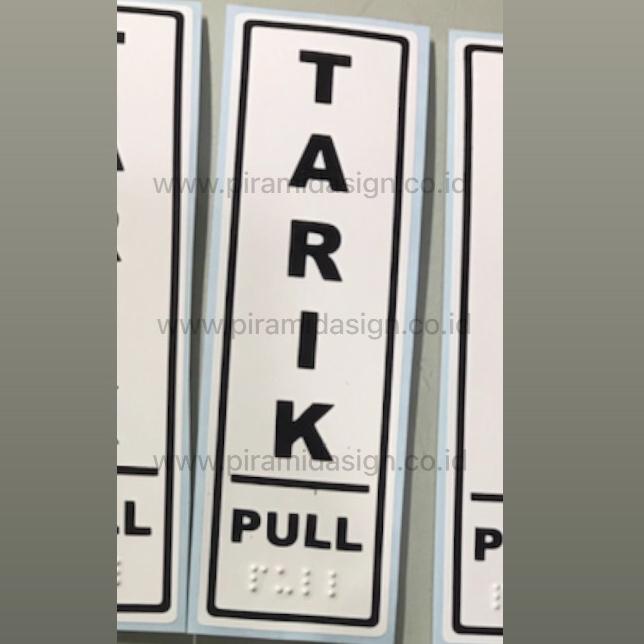 Jual Stiker braile sign tarik dorong push pull label pintu penanda ...