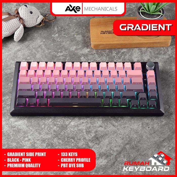 Promo KEYCAP - KEYCAPS - CHERRY - GRADIENT BLACK PINK - SIDE PRINT ...