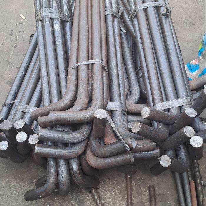 Jual baut angkur m22 x 900mm x 100mm atau anchorbolt L 7/8 × 90cm x ...