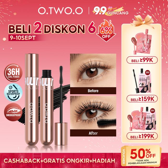 Promo O.TWO.O Waterproof Mascara Long-lasting Volume and Curling ...
