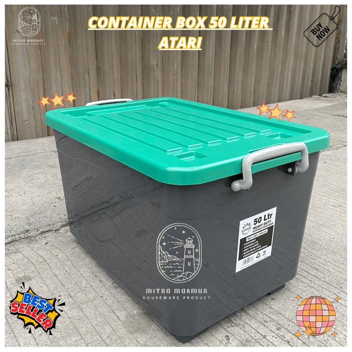 Jual Kontainer Box Roda Atari 50 75 100 Liter Container Box Serbaguna ...