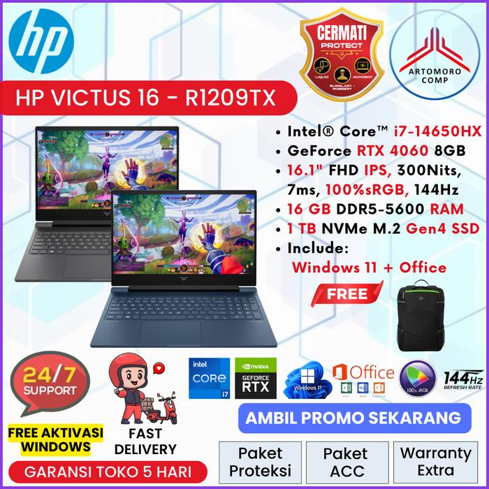 Promo HP VICTUS 16 R1209TX i7 14650HX RTX4060 8GB/ 16GB 1TB W11+OHS 16. ...