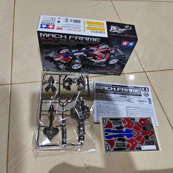 Promo body mach frame black metalic edition ori Tamiya lengkap box ...