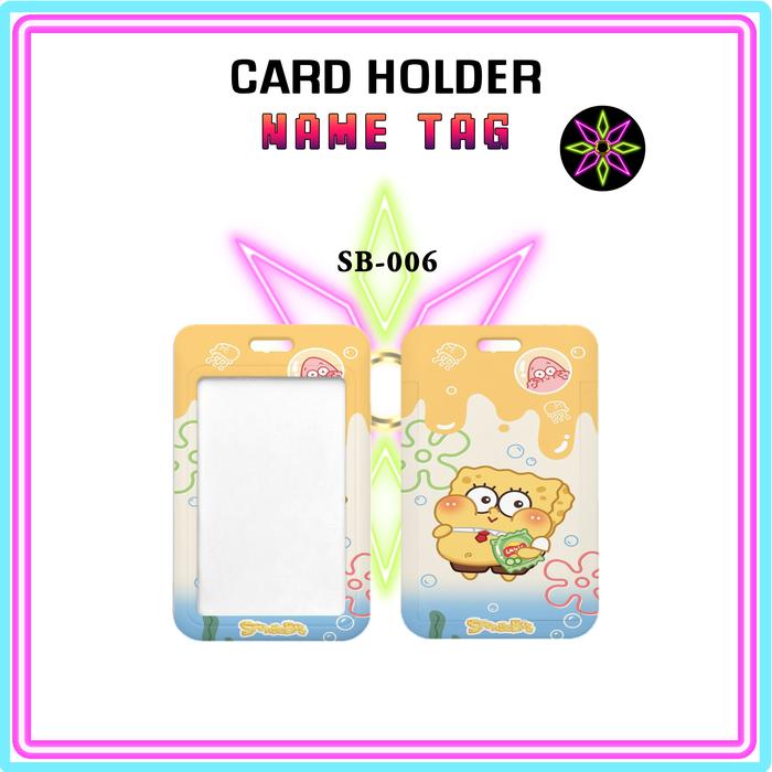 Jual Hikari Print ID Card Holder Spongebob Squarepants Edition Nametag ...