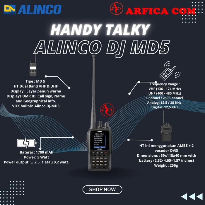 Jual JUAL HT ALINCO DJ MD5 DUALBAND DIGITAL DJMD5 DMR DJ-MD5 ORIGINAL RESMI - Jakarta Barat ...