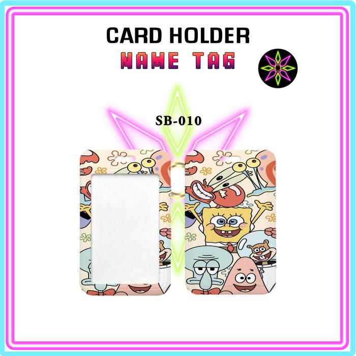 Promo Hikari Print ID Card Holder Spongebob Squarepants Edition Nametag ...