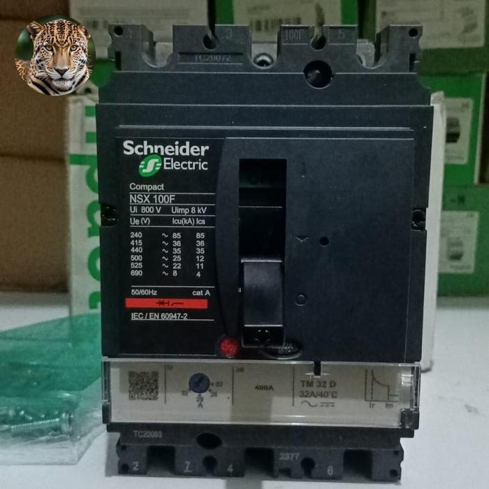 Jual mccb NSX100F 3P 32A 36KA Schneider original / MCCB 32a 3p 36ka schneider asli - Kota ...