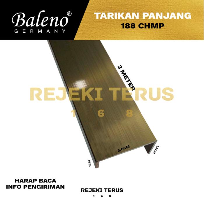 Jual Profil Aluminium Tarikan 188 CHMP Lis Frame Handle Lemari Pintu ...