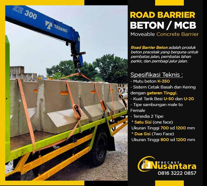 Jual ROAD BARRIER BETON / MCB (MOVEABLE CONCRETE BARRIER) / BARRIER ...