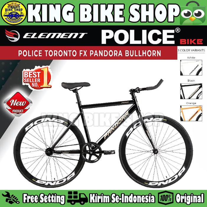 Jual Sepeda Fixie POLICE TORONTO FX PANDORA BULLHORN By ELEMENT 700C Rem Torpedo - Black - Kota ...