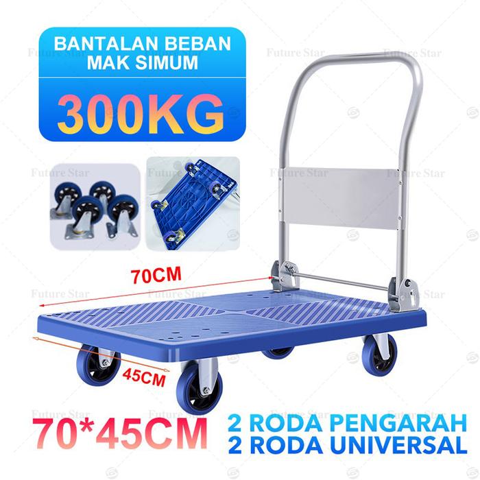 Promo Troli Baja Lipat Barang Hand Truck Flatbed Dolly Trolley Besi ...