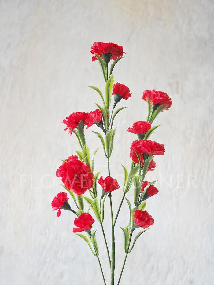 Jual Bunga Artificial Mini Carnation Spray Bold Color (B25020) - Merah ...
