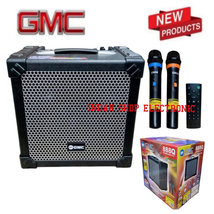 Jual Speaker Portable GMC 899P Bluetooth + 2 Mic Wireless SUPER BASS ...