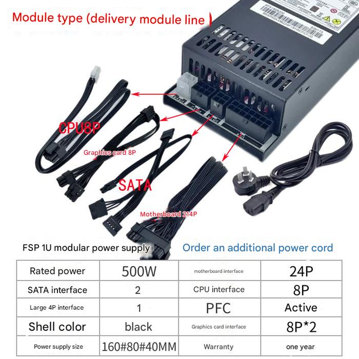 Jual psu 1u power supply flex atx delta 500w 400w 300w 80 plus gold ...