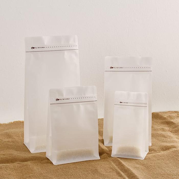 Jual Flat Bottom Rice Paper Coffee Packaging 100g 200g 250g 500g 1kg ...