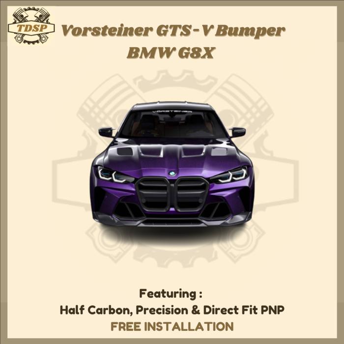 Jual Vorsteiner GTS-V Front Bumper Half Carbon BMW M3 M4 G80 G81 G82 ...
