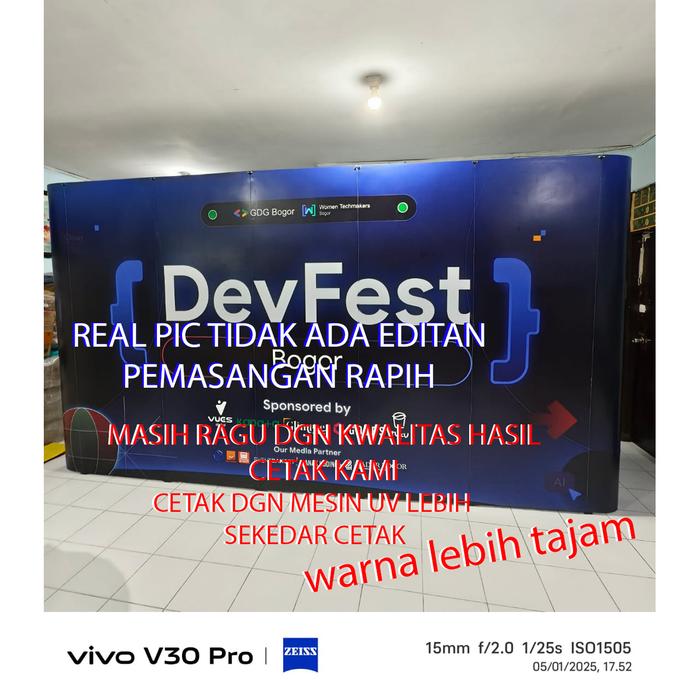 Jual Backdrop Backwall Pameran 3x5 Lurus seminar conferensi pers ...