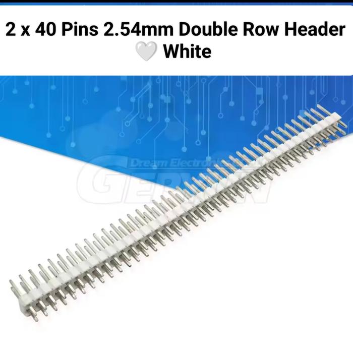Jual 2x40 Pin 2.54mm Male To Male Header Double Row Red Green Blue ...