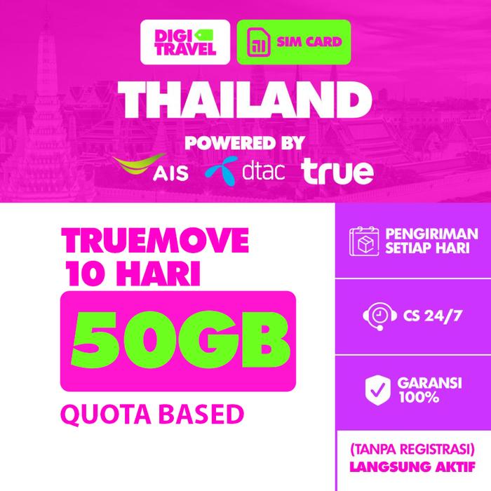 Jual SIM Card Thailand AIS DTAC TrueMove Call dan Text | Simcard ...