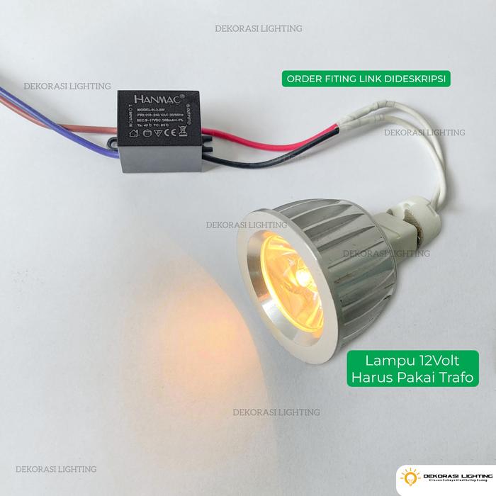 Jual Lampu bohlam halogen led 3watt 12volt DC fiting MR16 Warm white ...