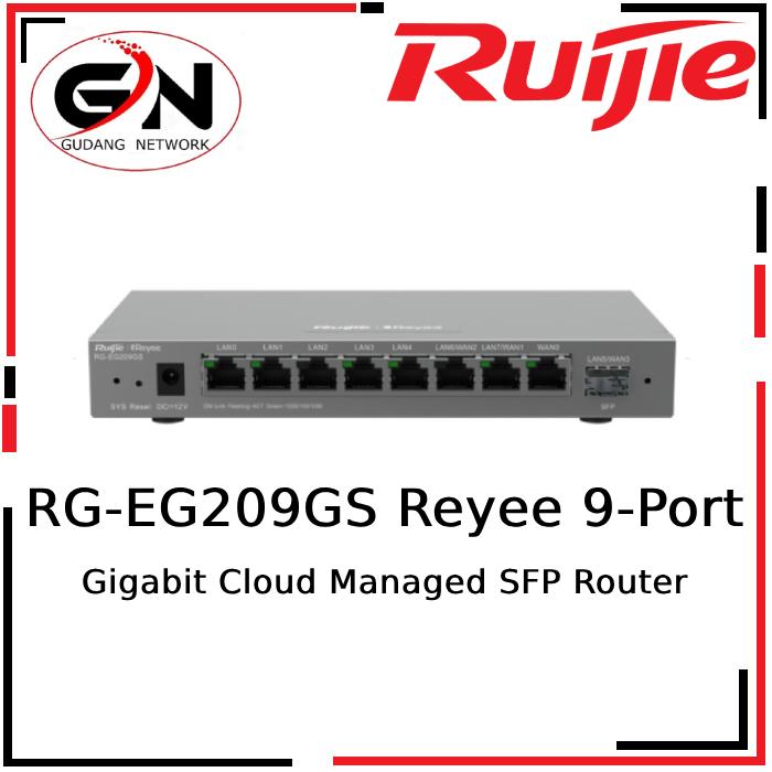 Jual Ruijie RG-EG209GS Reyee 9-Port Gigabit Cloud Managed SFP Router ...