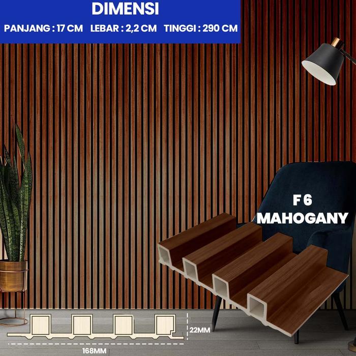 Jual Wood Panel WPC / Wall Panel PVC / Panel Dinding Kayu - F6 MAHOGANY ...