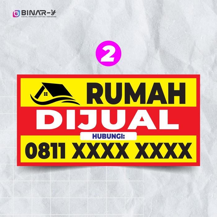 Jual Banner Spanduk Rumah/Ruko/ Bangunan Bisa Edit Tulisan 1 Hari Jadi ...