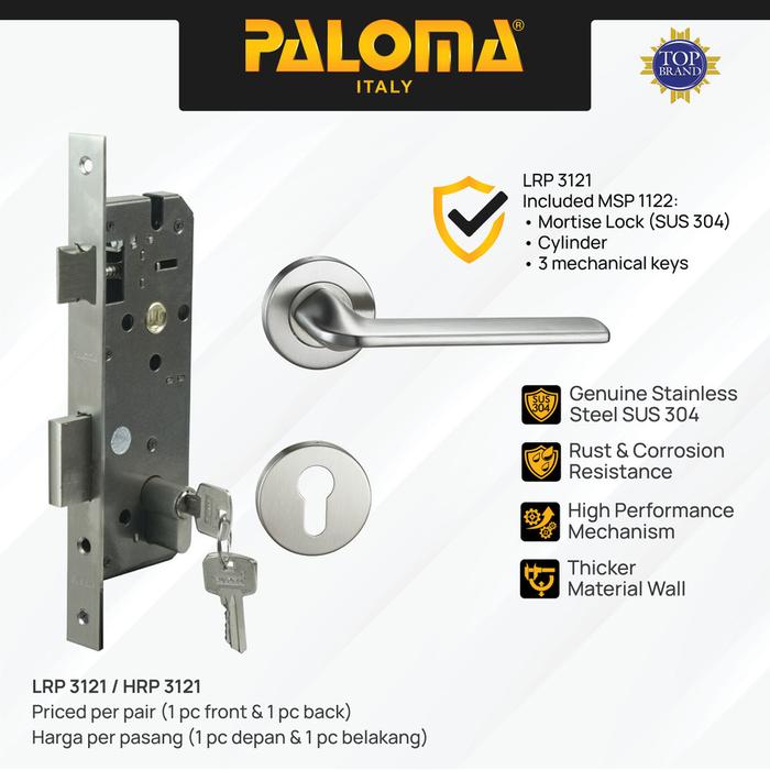 Jual PALOMA Gagang Pintu Door Handle Pintu Roses Lever Engkol Pisah ...