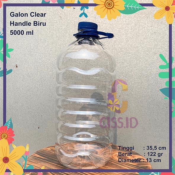 Jual GALON 5 LITER CLEAR BENING HANDLE PET FOODGRADE GAGANG KEMASAN ...