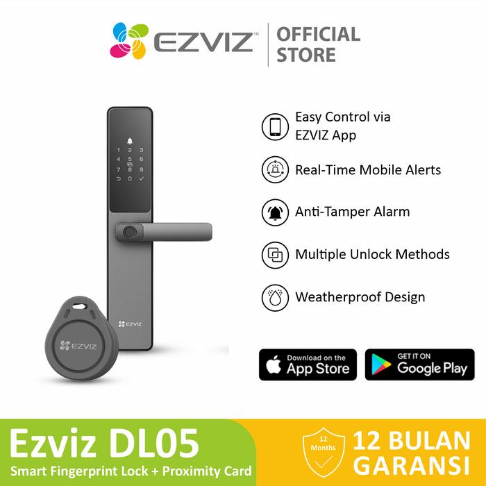 Promo Ezviz DL05 Smart Home Security Fingerprint Door Handle Lock ...